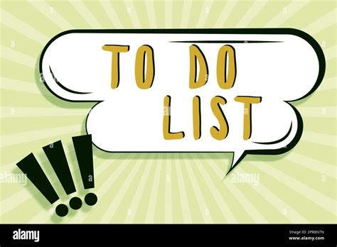 Sign Displaying To Do List Word For A Structure That Usually Made In Paper Containing Task Of