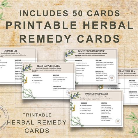 Apothecary Recipes Cards Etsy