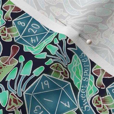 Moonshine Fungal Form Pattern Naddpod Fabric Spoonflower