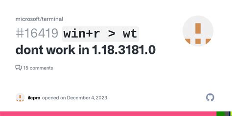 `winr Wt` Dont Work In 11831810 · Issue 16419 · Microsoft