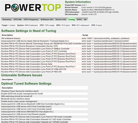 powertop will maximize your linux laptop s battery life