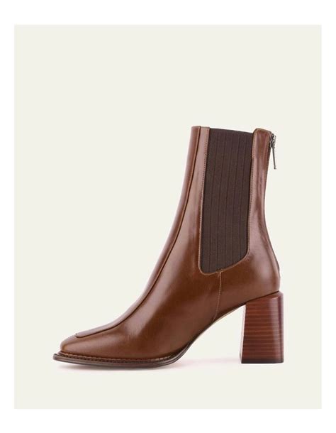 Jo Mercer Devina Mid Ankle Boots In Dark Chocolate Myer