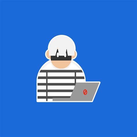 Premium Vector Laptop Hacker Illustration