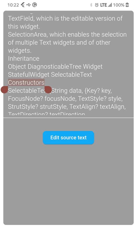 Flutter Vietnam Em Có Một Selectabletext được đặt ở Trong Listview