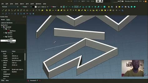 Freecad для архитектора 5 Стены и верстак Arch Youtube