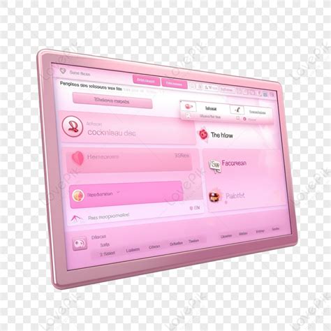 분홍색 귀여운 Ui 브라우저 귀여운 웹 브라우저징후프로그램 Png 일러스트 무료 다운로드 Lovepik