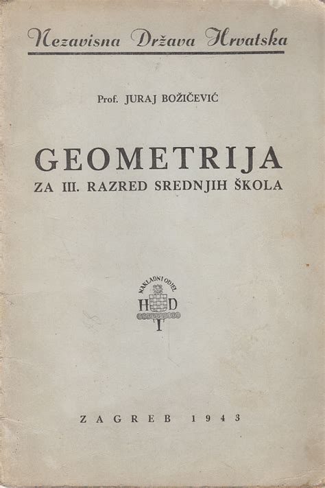 Geometrija Za Iii Razred Srednjih Škola Juraj Božičević Jesenski