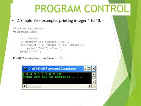 control structure in c programming with examples ppt