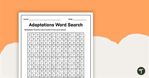 adaptation vocabulary word search teach starter