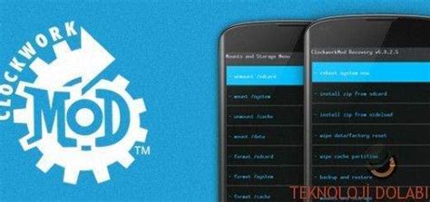 ClockworkMod CWM Recovery Kullanım Rehberi TEKNOLOJİDOLABI