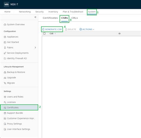 Replace Nsx T 3 Ssl Tls Certificates Gui Method Vraccoon