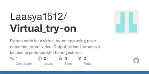 GitHub Laasya Virtual Try On Python Code For A Virtual Try On App Using Pose Detection
