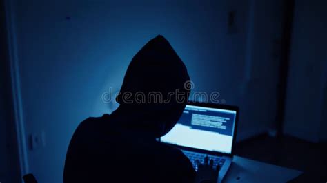 Hacker Hacks Programs Computer Scammer Programmers Working Intently