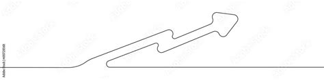 Arrow Icon Line Continuous Drawing Vector One Line Arrow Icon Vector Background Arrow Icon