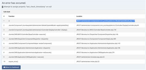 Joomla Issue Tracker Joomla Cms 36921 41 Joomla Update Attempt To Assign Property