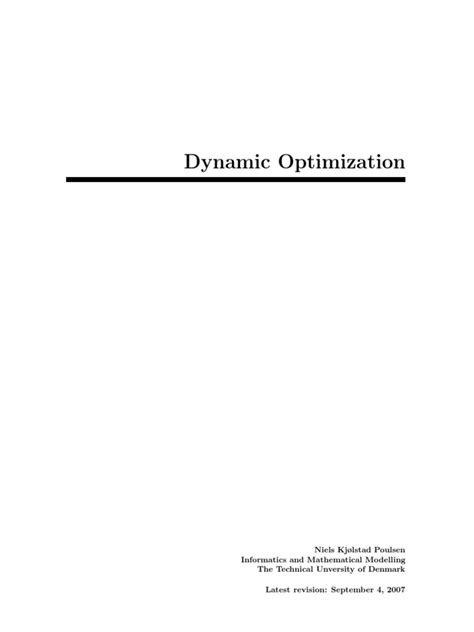 Dynamic Optimization Book Pdf Calculus Of Variations Mathematical Optimization