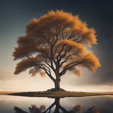 Artificial Intelligence Tree Rendering Detail Premium Ai Generated Image