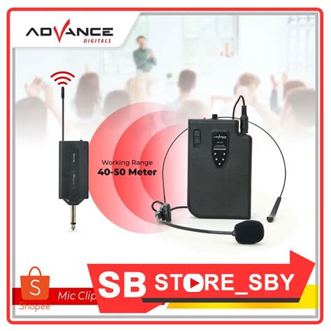 Jual Advance Mic Mic Bando Wireless Mic Clip On Microphone Eksternal Shopee Indonesia