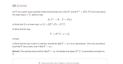 Solved Q Points Let V Be A Vector Space Possibly Chegg Com