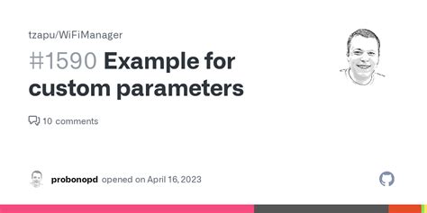 Example For Custom Parameters · Issue 1590 · Tzapuwifimanager · Github