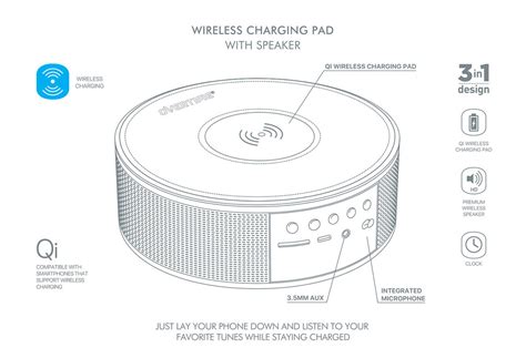 Wireless Charging Pad With Speaker On Behance