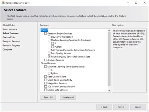 Quickquestion How To Uninstall A Sql Server Feature