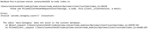suggest using migrations on missing table · issue 12873 · prisma