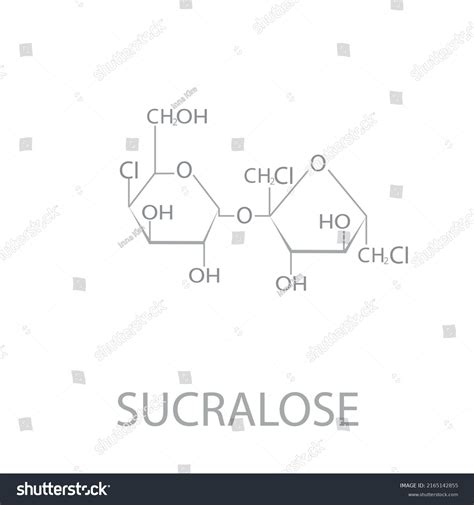 Sucralose Molecular Skeletal D Chemical Formula Stock Vector Royalty Free