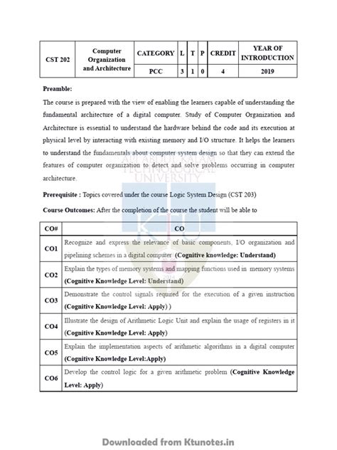 Computer Organisation Pdf Central Processing Unit Electrical Engineering
