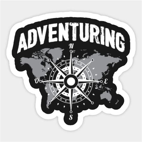 Adventuring Adventure Compass Explore Travel Adventure Sticker Teepublic