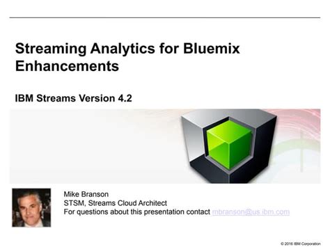 Streaming Analytics For Bluemix Enhancements Ppt