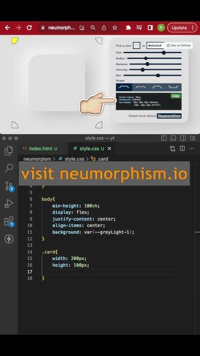 Amazing Div In Css Using Html Shorts Neumorphism
