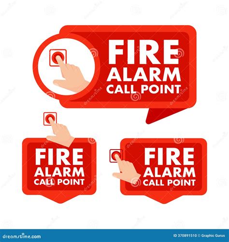 Activate Fire Alarm Trigger System Which Icons Cartoon Vector CartoonDealer Com 345912285