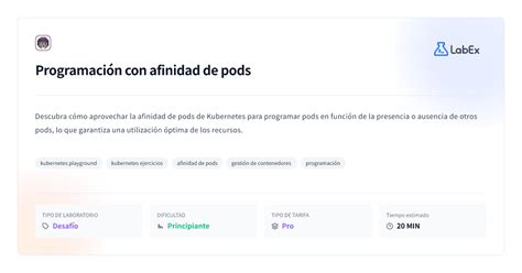 Programación Con Afinidad De Pods Labex