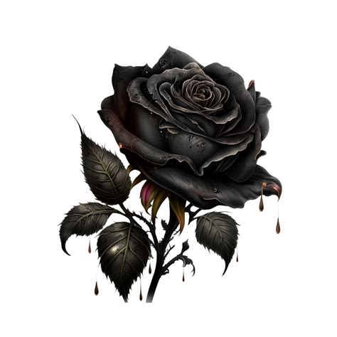 Black Rose Flower 24396765 Png