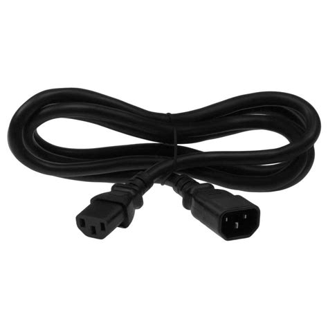 6ft 14 Awg C14 To C13 Computer Power Extension Cord
