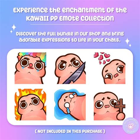 Pacote De Emotes Kawaii Pp Meme Twitch 6 Emotes Engraçados Do Peen Stream Discord Kick