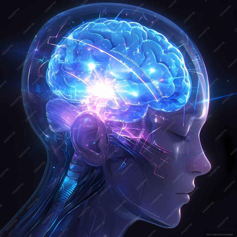 Premium Photo Futuristic Visualization Of Human Brain Activity And