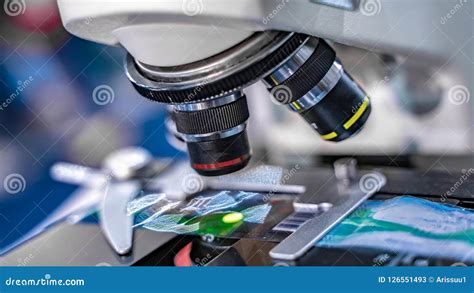 Digital Microscope Camera In Laboratory Stock Image Image Of Health Experiment