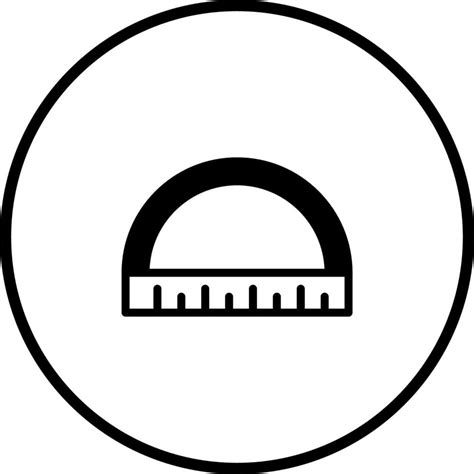 Geometric Tool Icon Graphic Illustration Circle Shape Round Element Measuring Angle Instrument