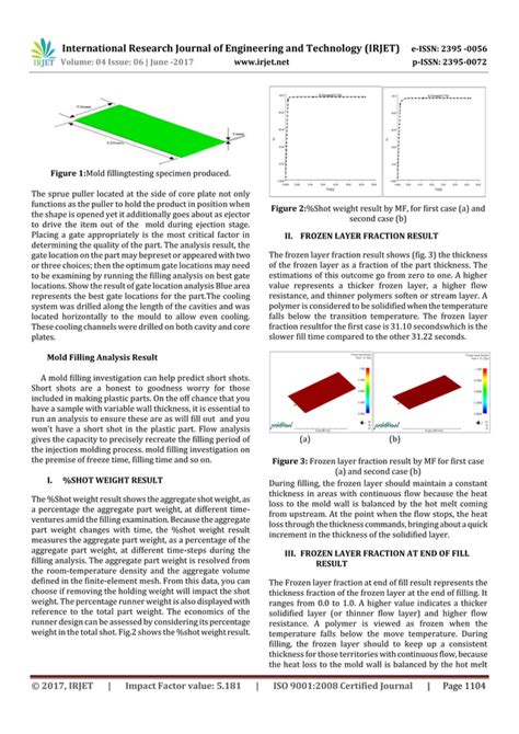 Modeling And Optimization Of Mold Filling Parameters For Maximization Of Production For Plastic