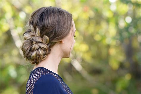 French Braid Updo Hairstyles Braided Hairstyles For Mixed Hair