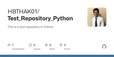 Github Hbthak01testrepositorypython This Is A Test Repository In