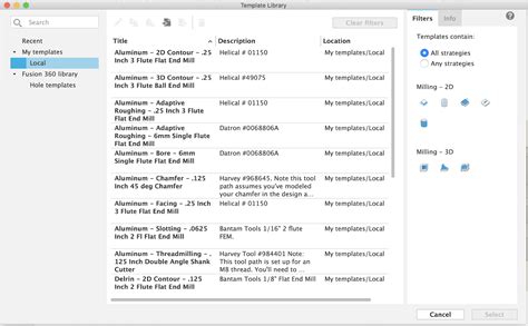 Fusion 360 Workflows Basic Cam Templates Bantam Tools