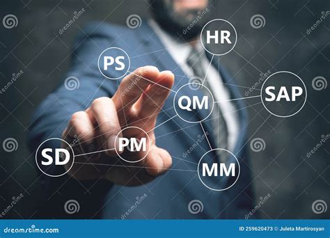 Business Management Software Sap Erp Enterprise Resources Planning System Concept Stock Image