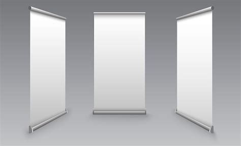 3d 전시 부스 개념 그래픽 홍보 프리젠 테이션 요소 흰색 빈 홍보 스탠드 광고 및 프레젠테이션을 위한 흰색 빈 배너를 확장했습니다 빈 상자 템플릿 3차원 형태에 대한 스톡