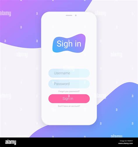 Sign In Screen Clean Mobile Ui Design Concept Login Application With