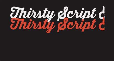 thirsty script extrabold demo free font what font is