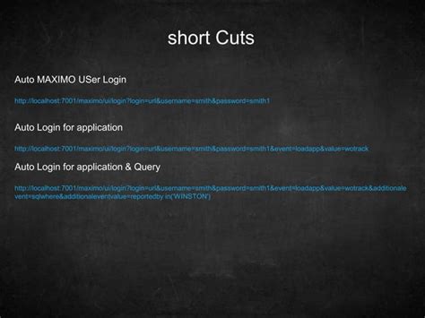 Ibm Maximo Tips And Tricks Ppt