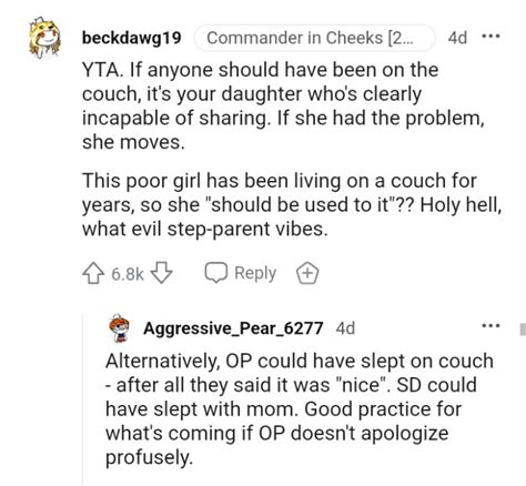 Father Makes Step Daughter Sleep On Couch After His Daughter Refused To